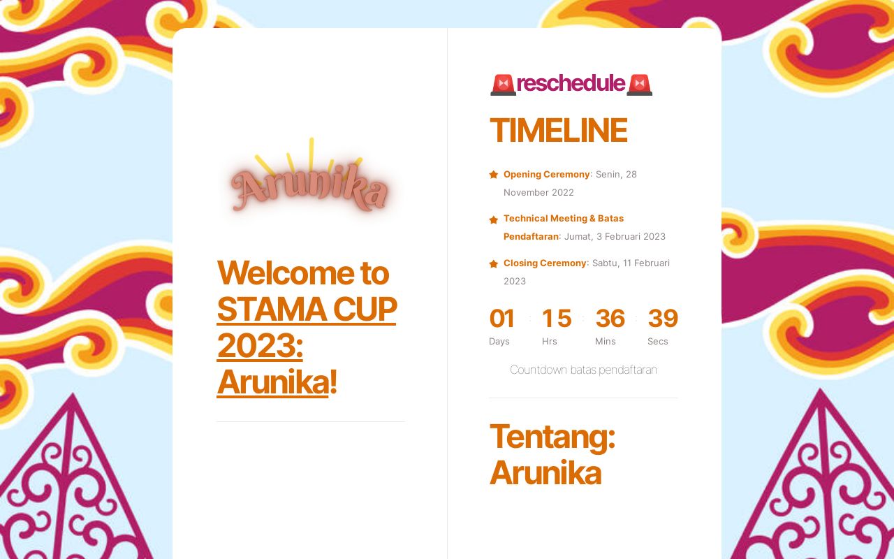 STAMACUP 2023: Arunika